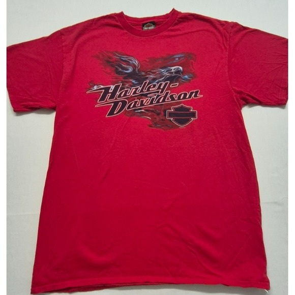 Shirts | Harley Davidson Motorcycle Red Eagle Log Graphic Tshirt Mobile ...